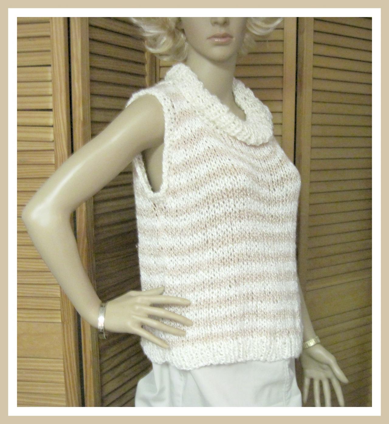 All Seasons Sleeveless Pullover With Mock Cowl Neck Knitting Pattern S ...