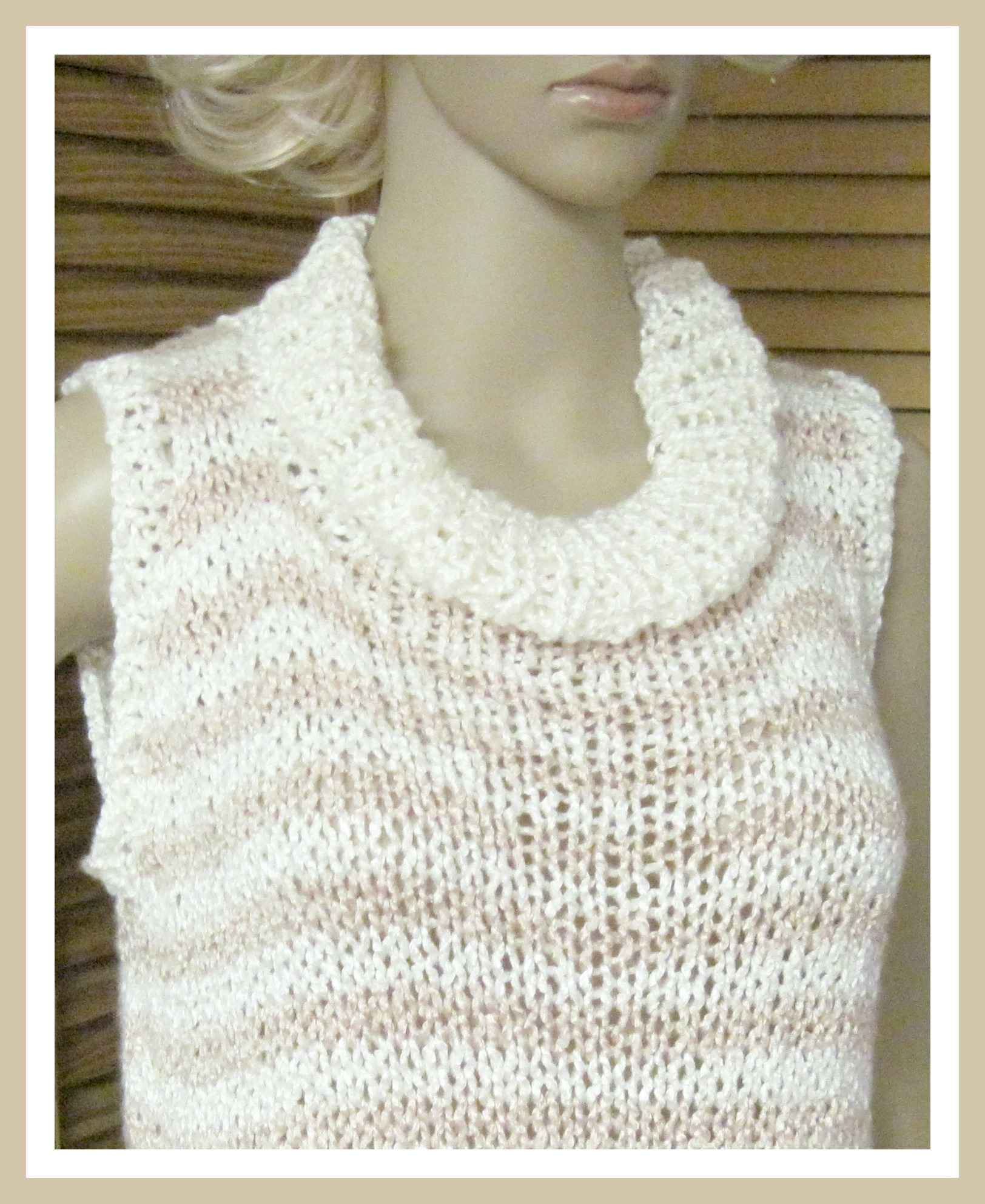 All Seasons Sleeveless Pullover With Mock Cowl Neck Knitting Pattern S ...